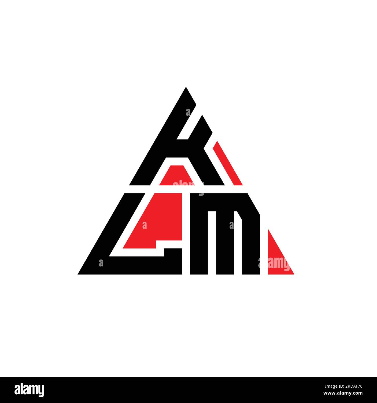KLM triangle letter logo design with triangle shape. KLM triangle logo ...