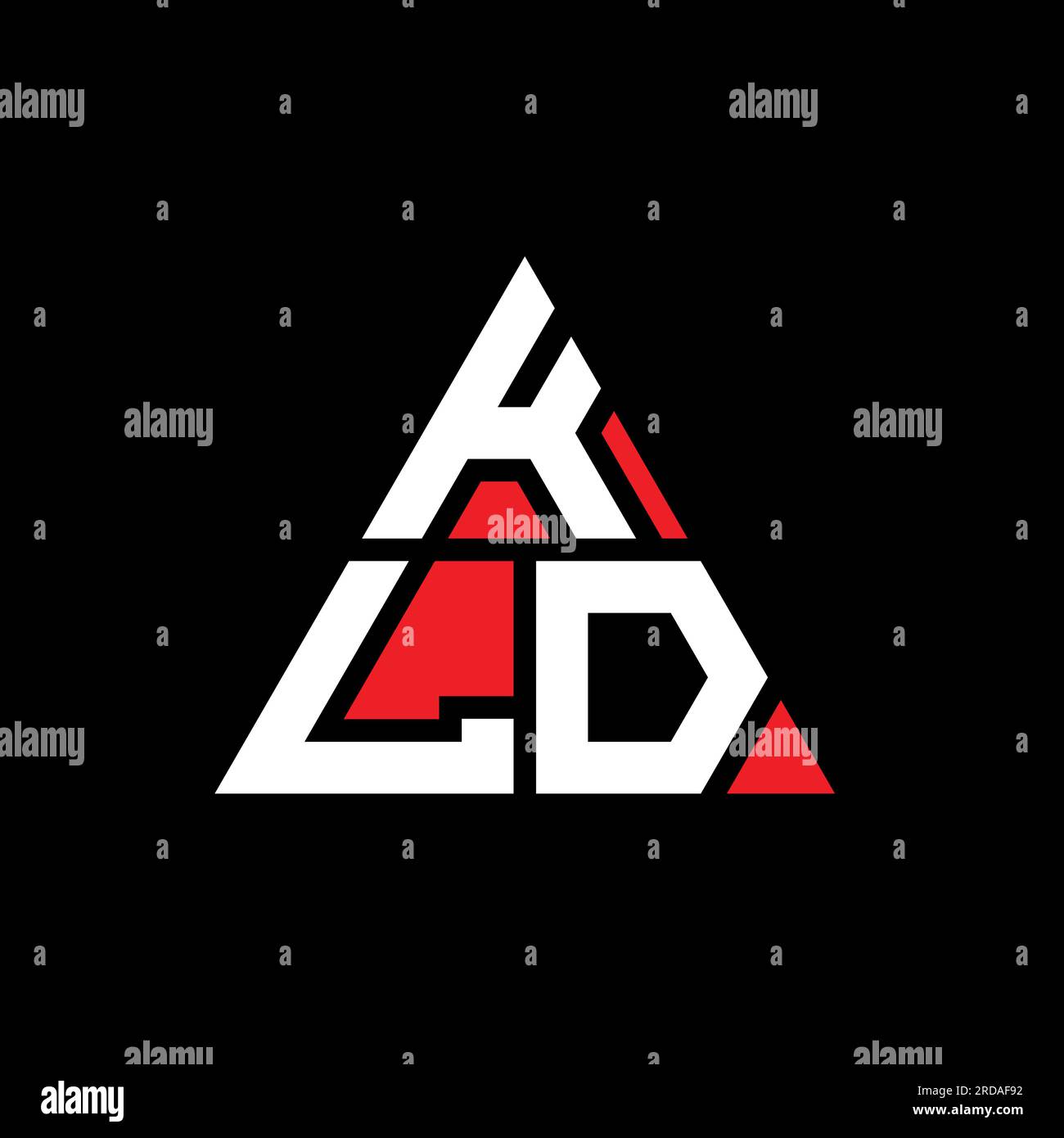 KLD triangle letter logo design with triangle shape. KLD triangle logo ...
