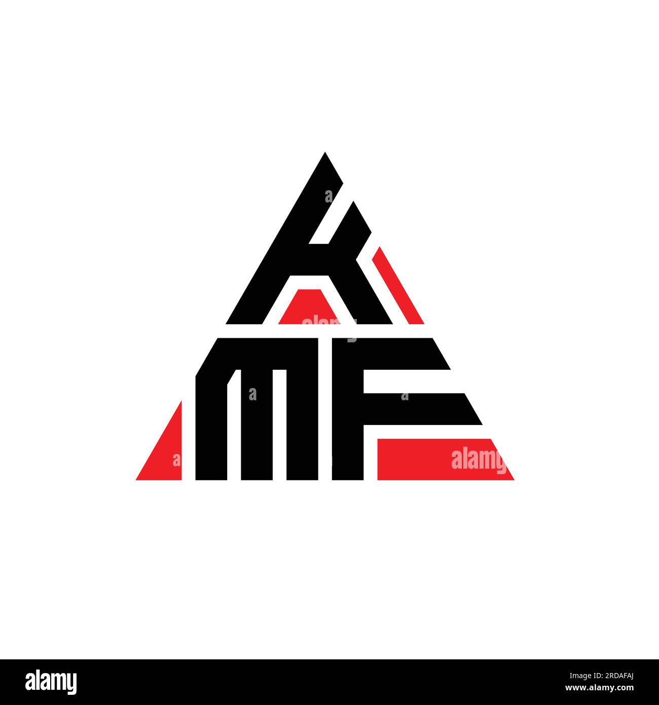 KMF triangle letter logo design with triangle shape. KMF triangle logo ...