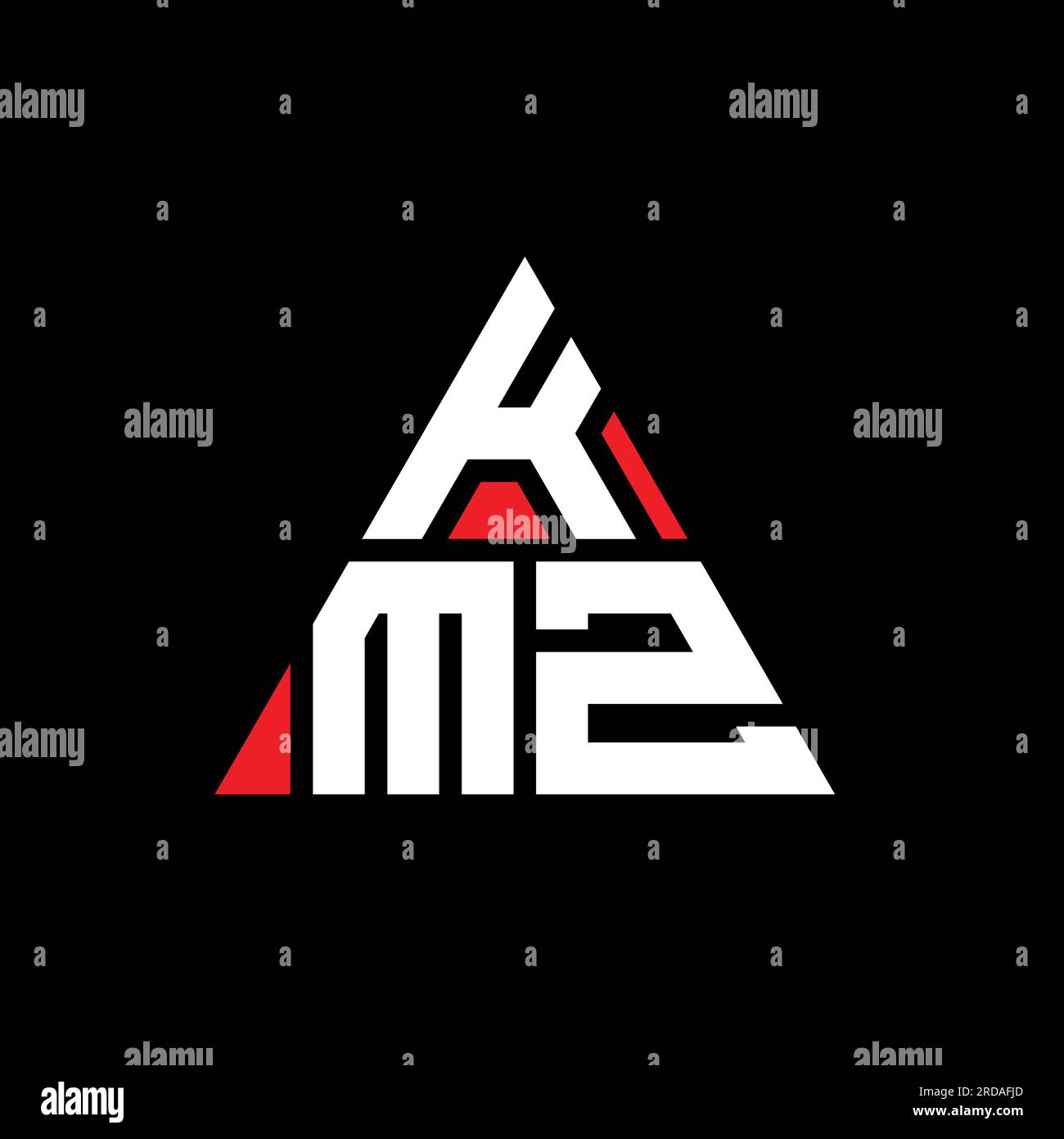 KMZ triangle letter logo design with triangle shape. KMZ triangle logo ...