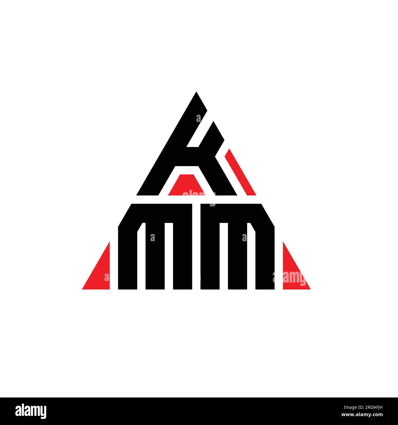 KMM triangle letter logo design with triangle shape. KMM triangle logo ...