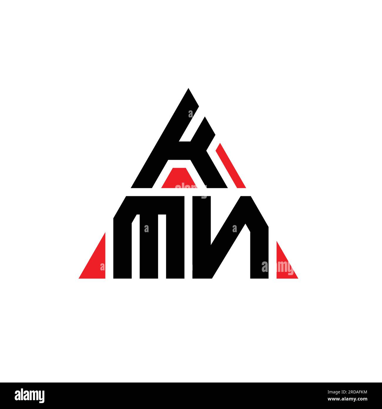 KMN triangle letter logo design with triangle shape. KMN triangle logo ...