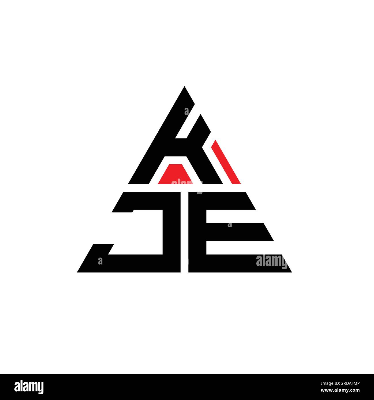 KJE triangle letter logo design with triangle shape. KJE triangle logo ...