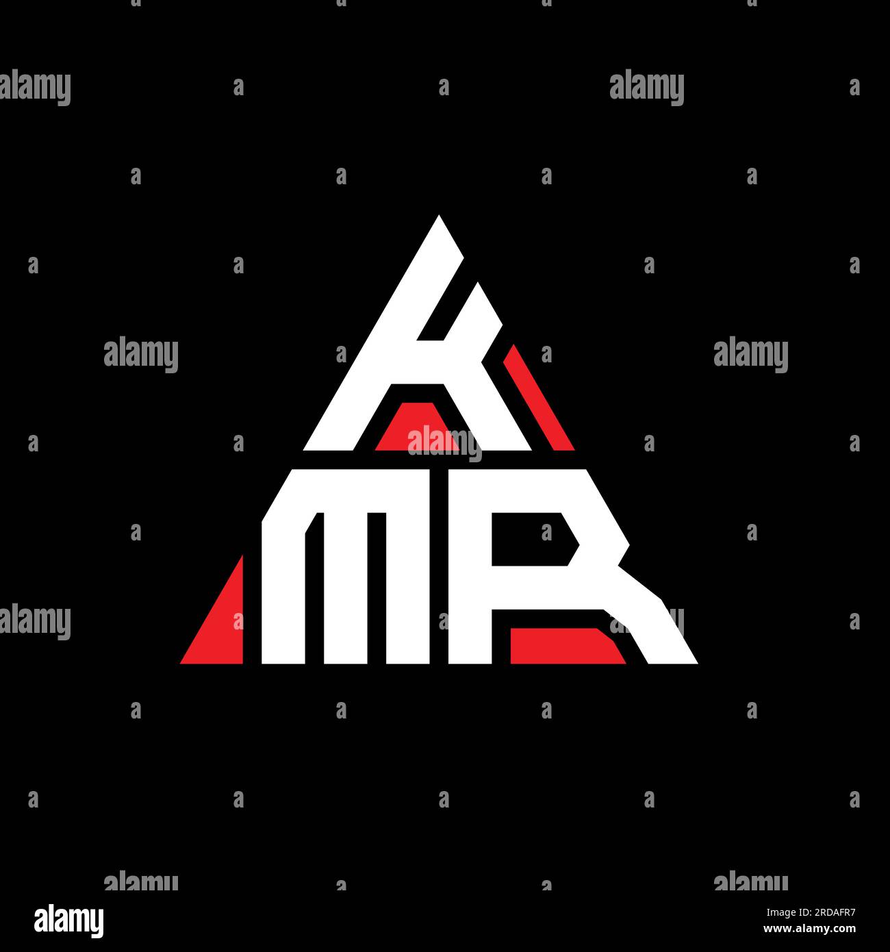 KMR triangle letter logo design with triangle shape. KMR triangle logo design monogram. KMR ...