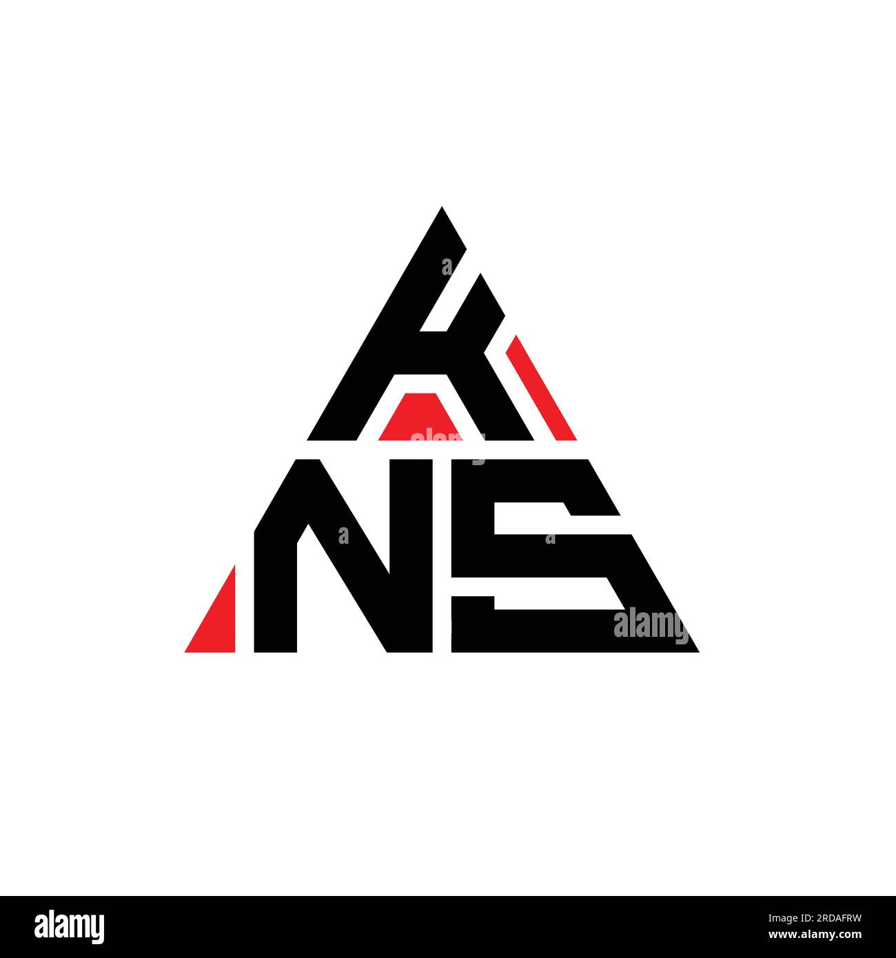 KNS triangle letter logo design with triangle shape. KNS triangle logo design monogram. KNS ...