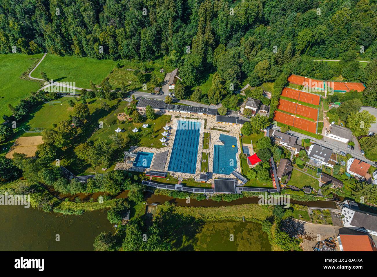 The beautiful town Mindelheim in the Lower Allgaeu with its striking ...