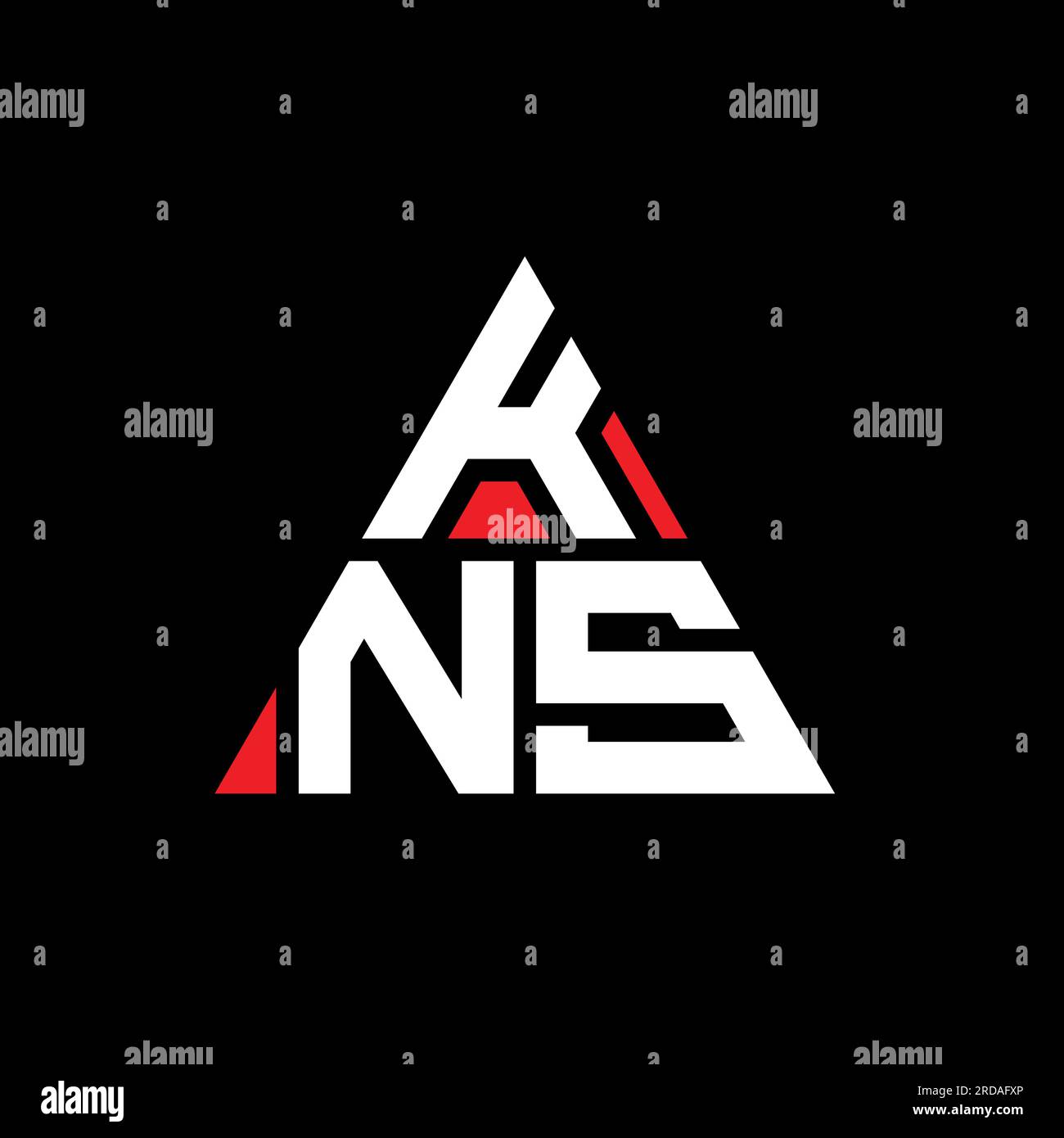 KNS triangle letter logo design with triangle shape. KNS triangle logo design monogram. KNS ...
