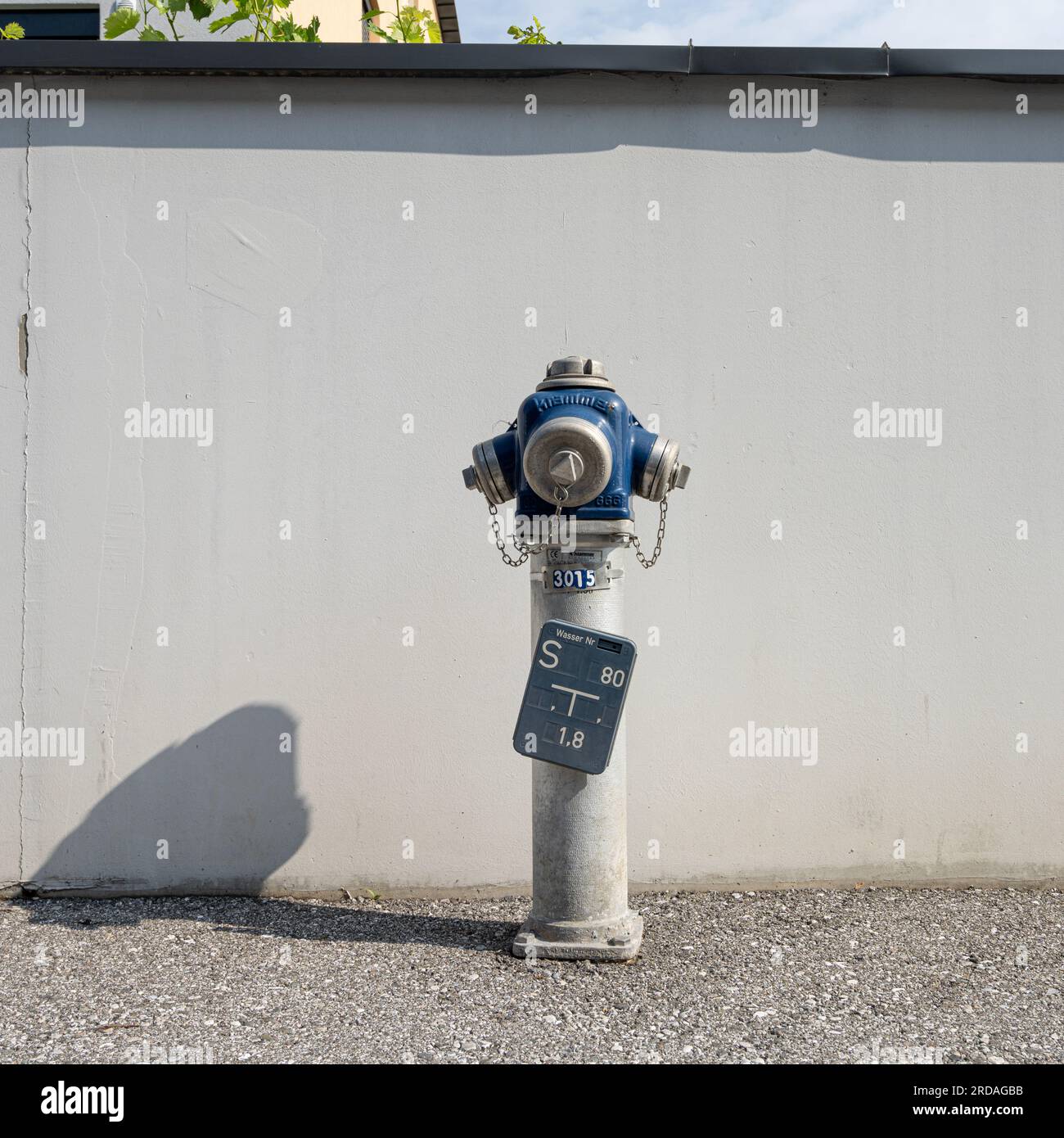 Villach, Austria. July 18 2023. A fire hydrant on the sidewalk in a ...