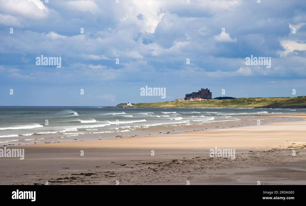 ross back sands on the northumberland coast Stock Photo - Alamy