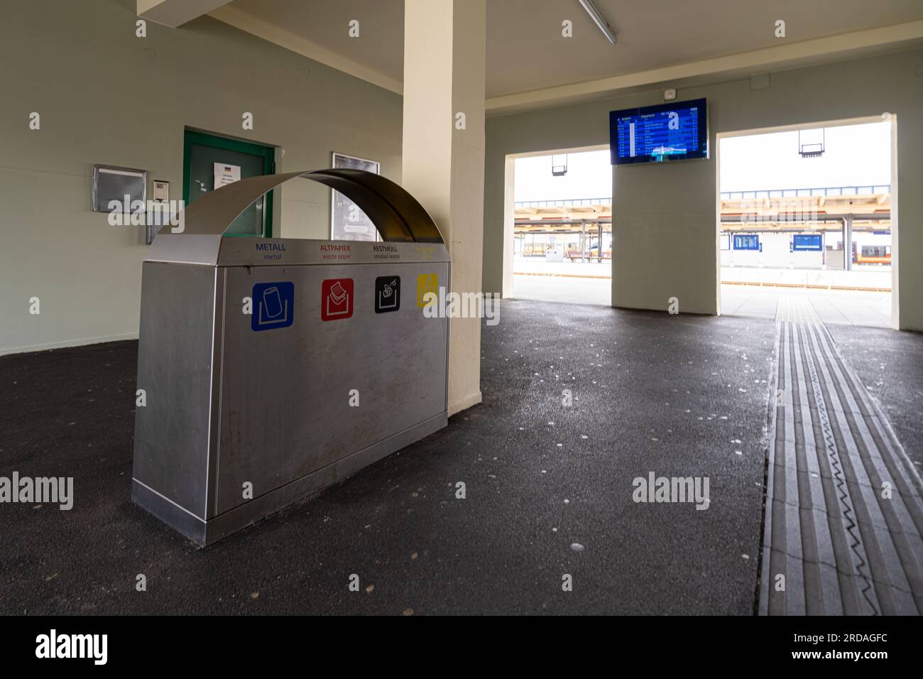 Villach, Austria. July 18 2023. the containers for separate collection ...
