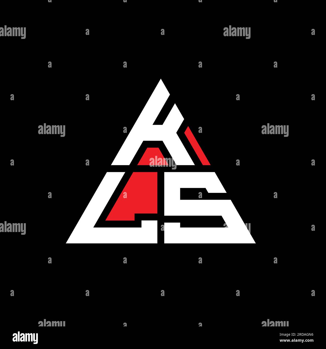 KLS triangle letter logo design with triangle shape. KLS triangle logo ...