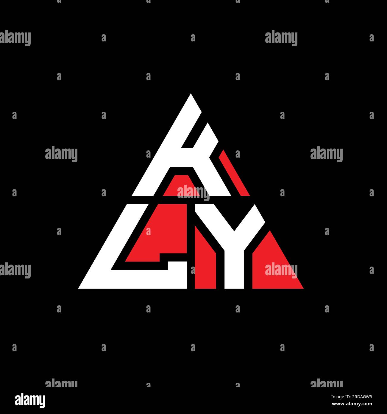 KLY triangle letter logo design with triangle shape. KLY triangle logo ...