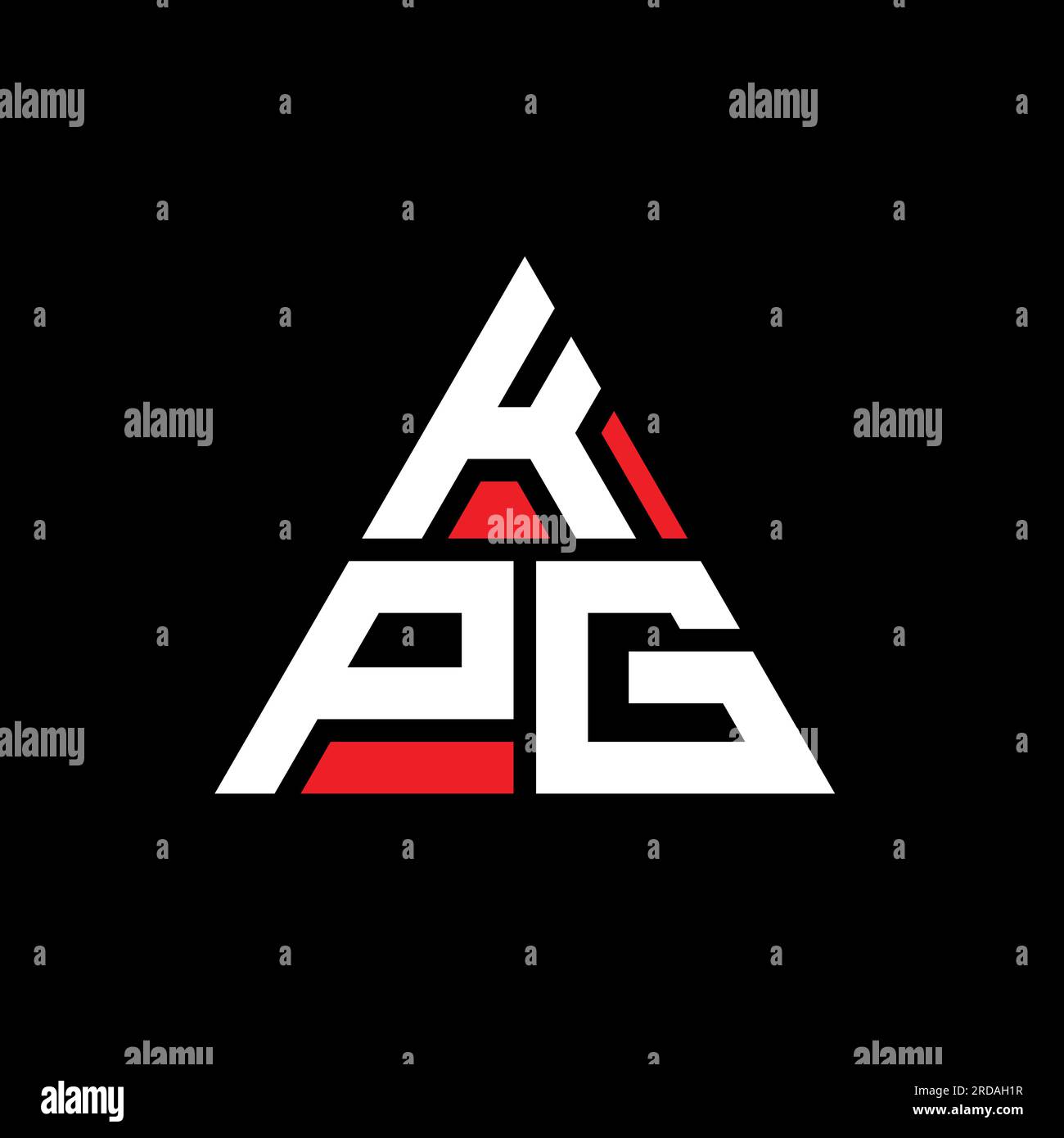 KPG triangle letter logo design with triangle shape. KPG triangle logo ...
