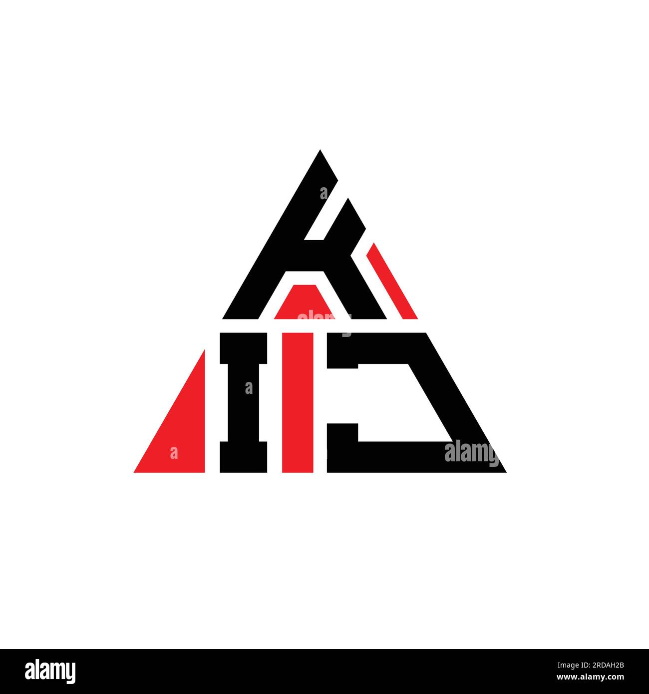 KIJ triangle letter logo design with triangle shape. KIJ triangle logo ...