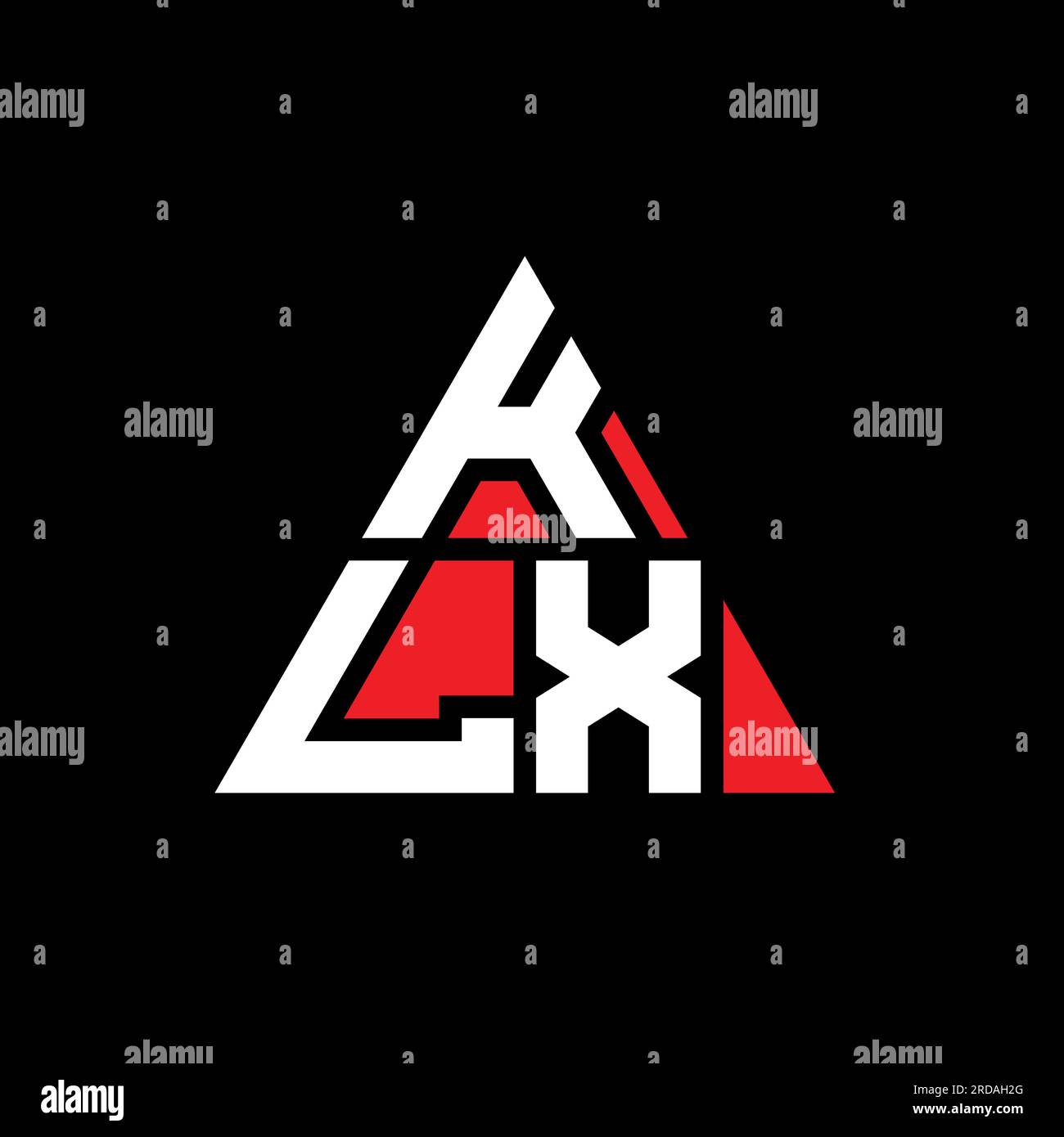 KLX triangle letter logo design with triangle shape. KLX triangle logo ...
