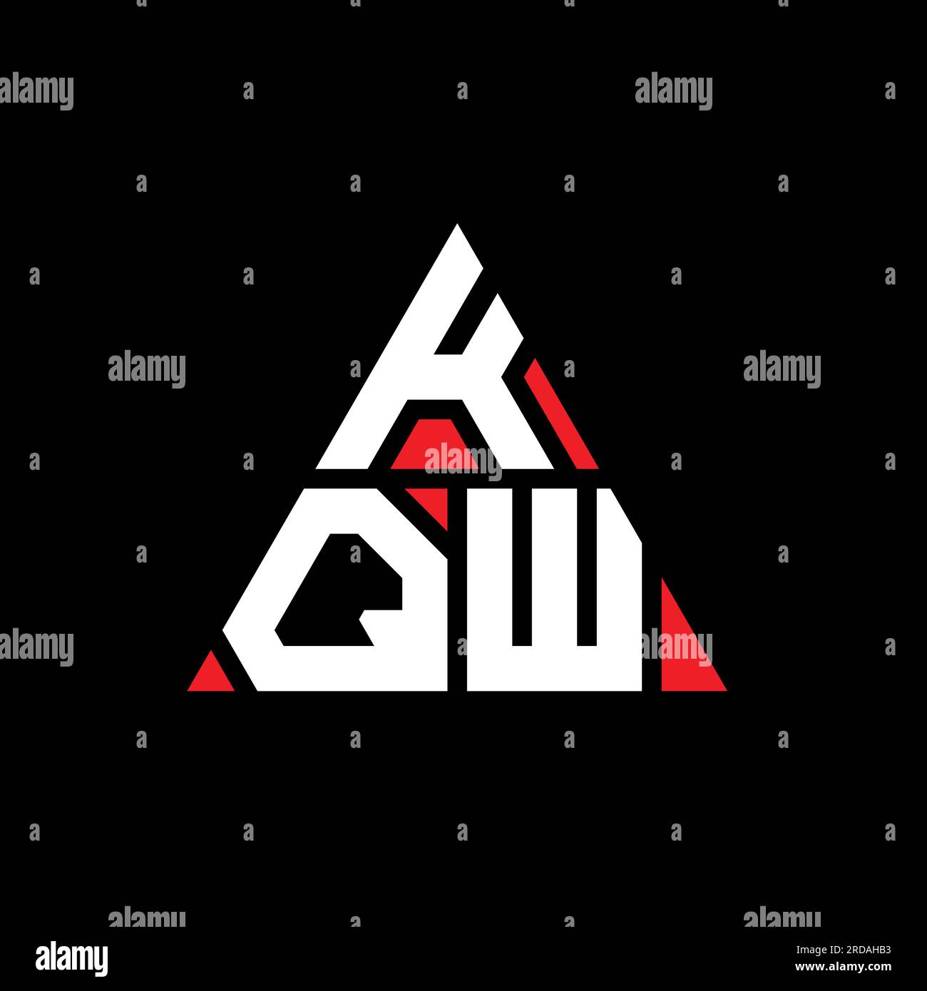 KQW triangle letter logo design with triangle shape. KQW triangle logo design monogram. KQW ...