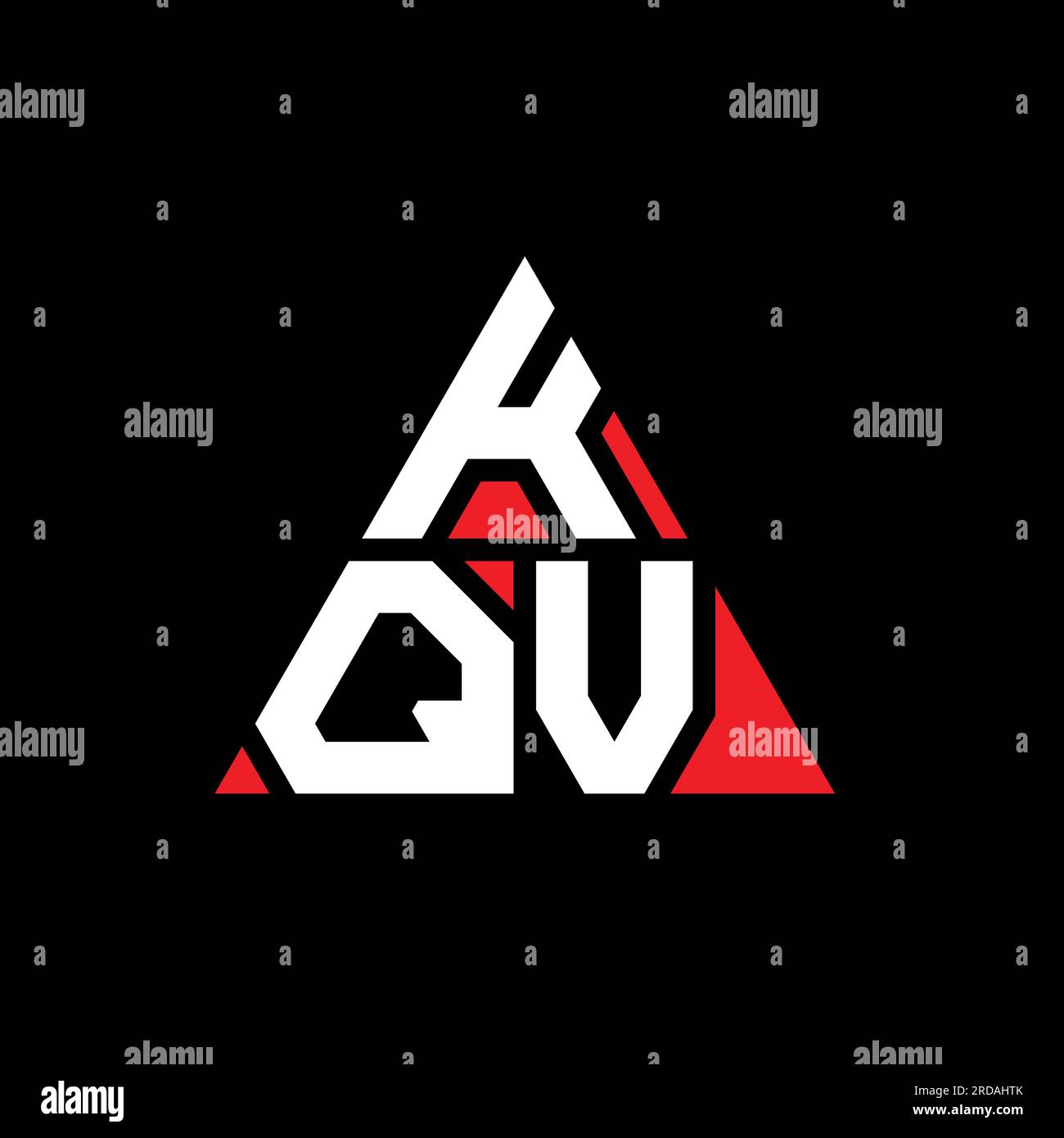 KQV triangle letter logo design with triangle shape. KQV triangle logo ...