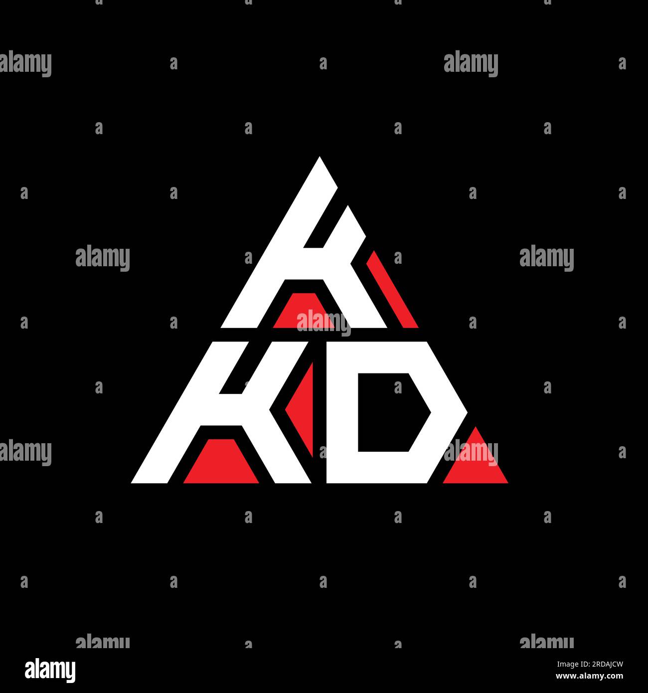 KKD triangle letter logo design with triangle shape. KKD triangle logo ...