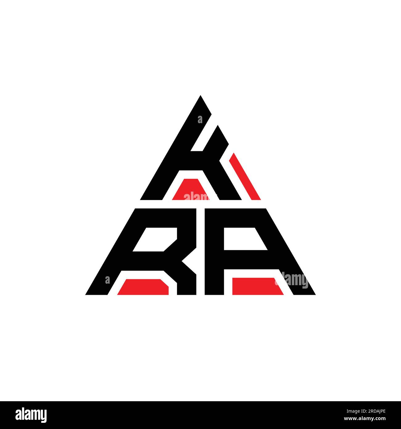 KRA triangle letter logo design with triangle shape. KRA triangle logo ...