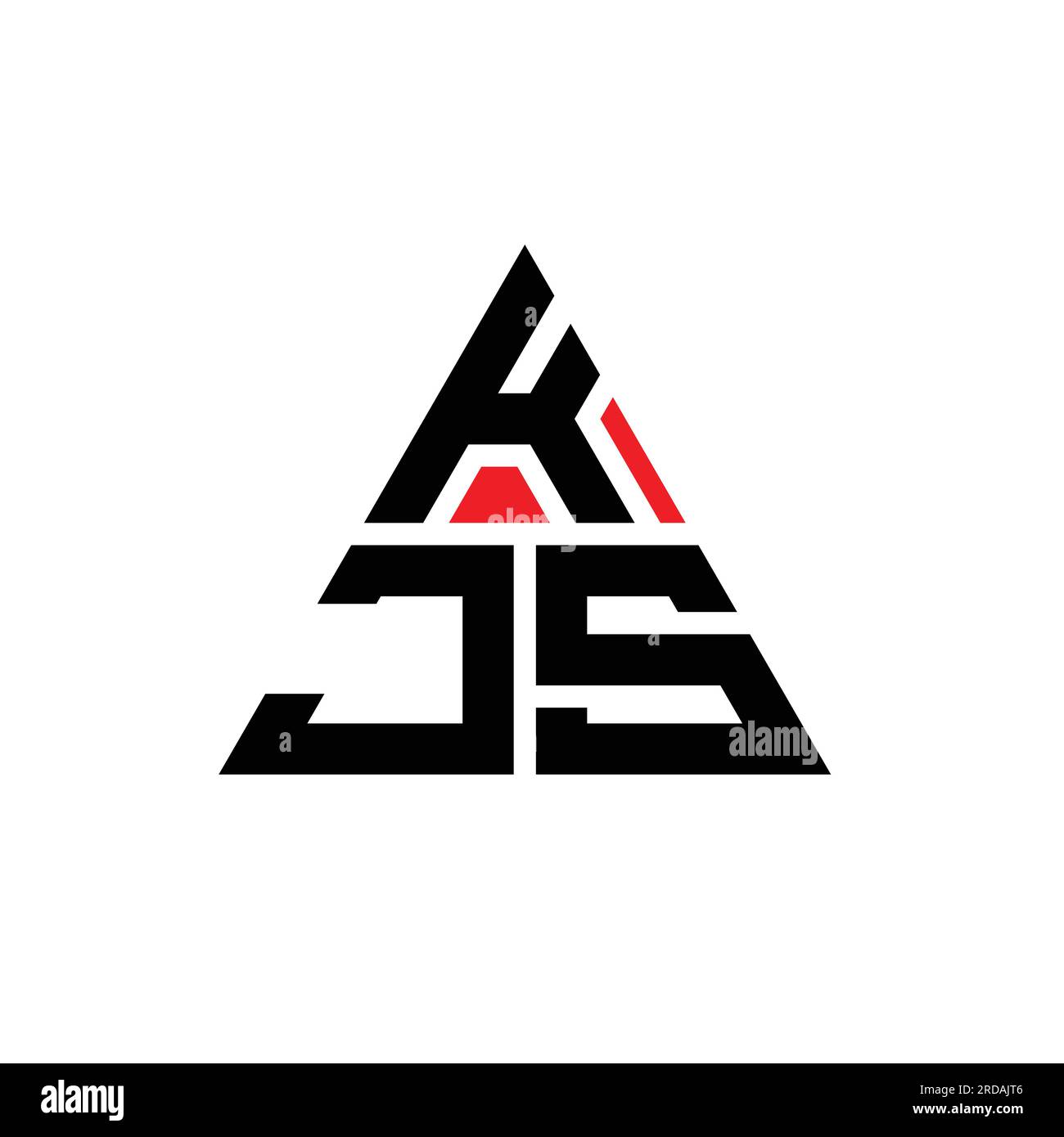KJS triangle letter logo design with triangle shape. KJS triangle logo ...