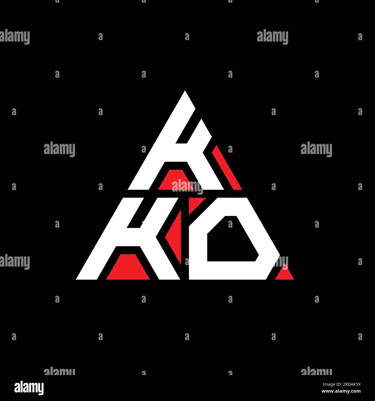 KKO triangle letter logo design with triangle shape. KKO triangle logo ...