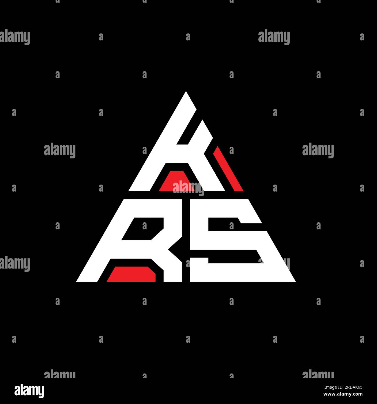 KRS triangle letter logo design with triangle shape. KRS triangle logo ...