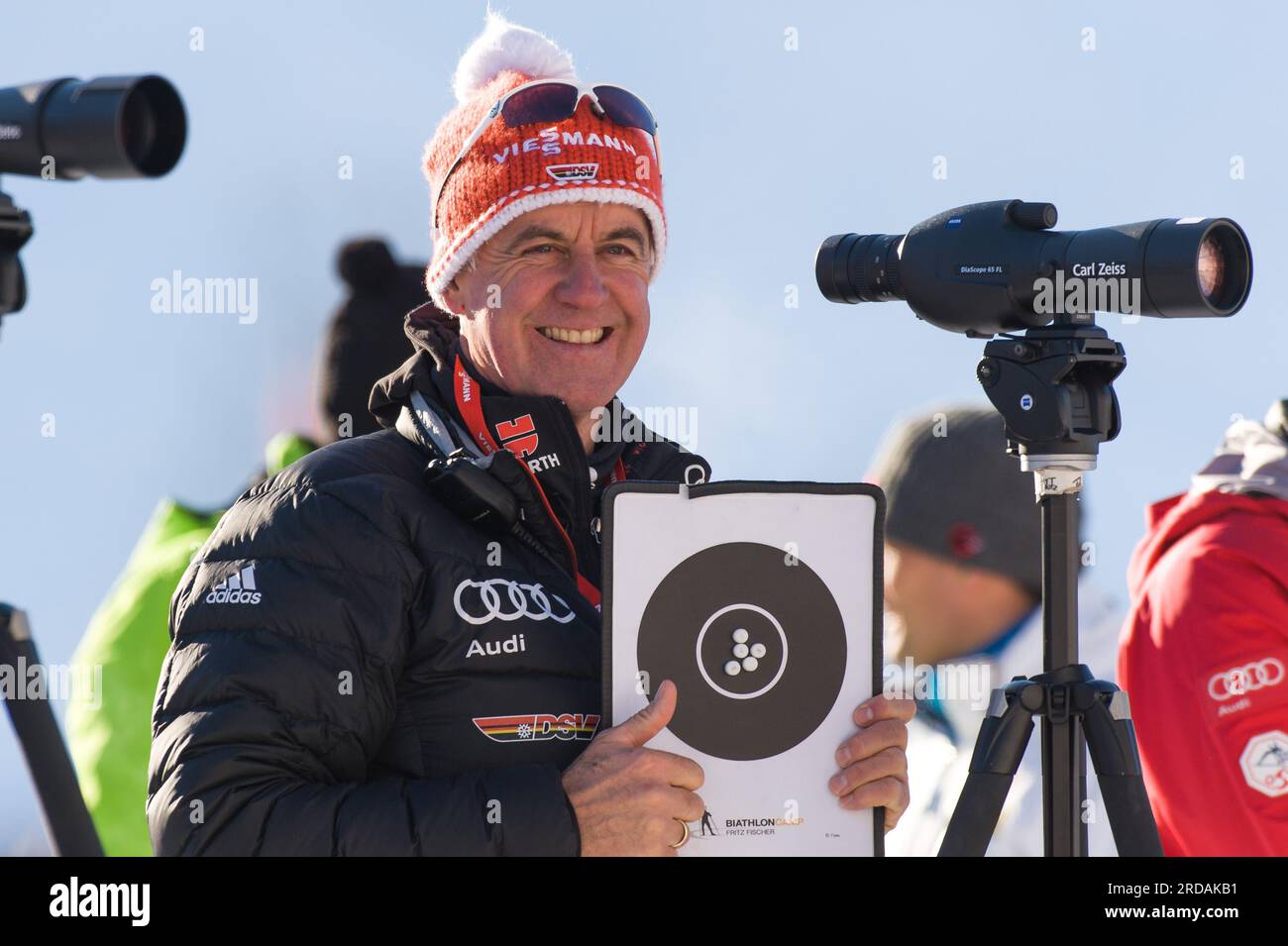 Fritz Fischer (Trainer Biathlon) 4 x 7,5 km Staffel der Herren Biathlon ...