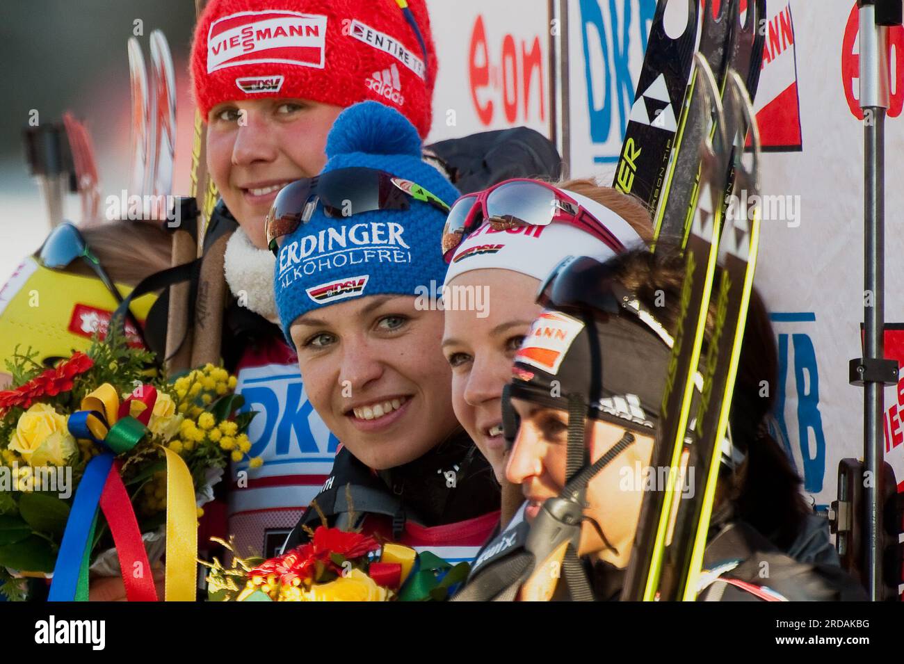 Tina Bachmann, Magdalena NEUNER, Miriam Gössner, Andrea HENKEL bei ...