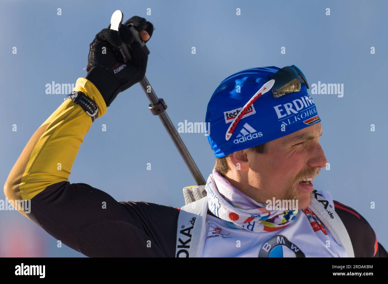 Erik Lesser Aktion, action, 4 x 7,5 km Staffel der Herren Biathlon Welt ...