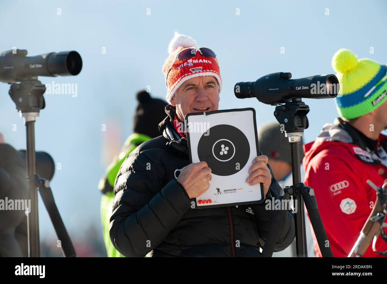 Fritz Fischer (Trainer Biathlon) 4 x 7,5 km Staffel der Herren Biathlon ...