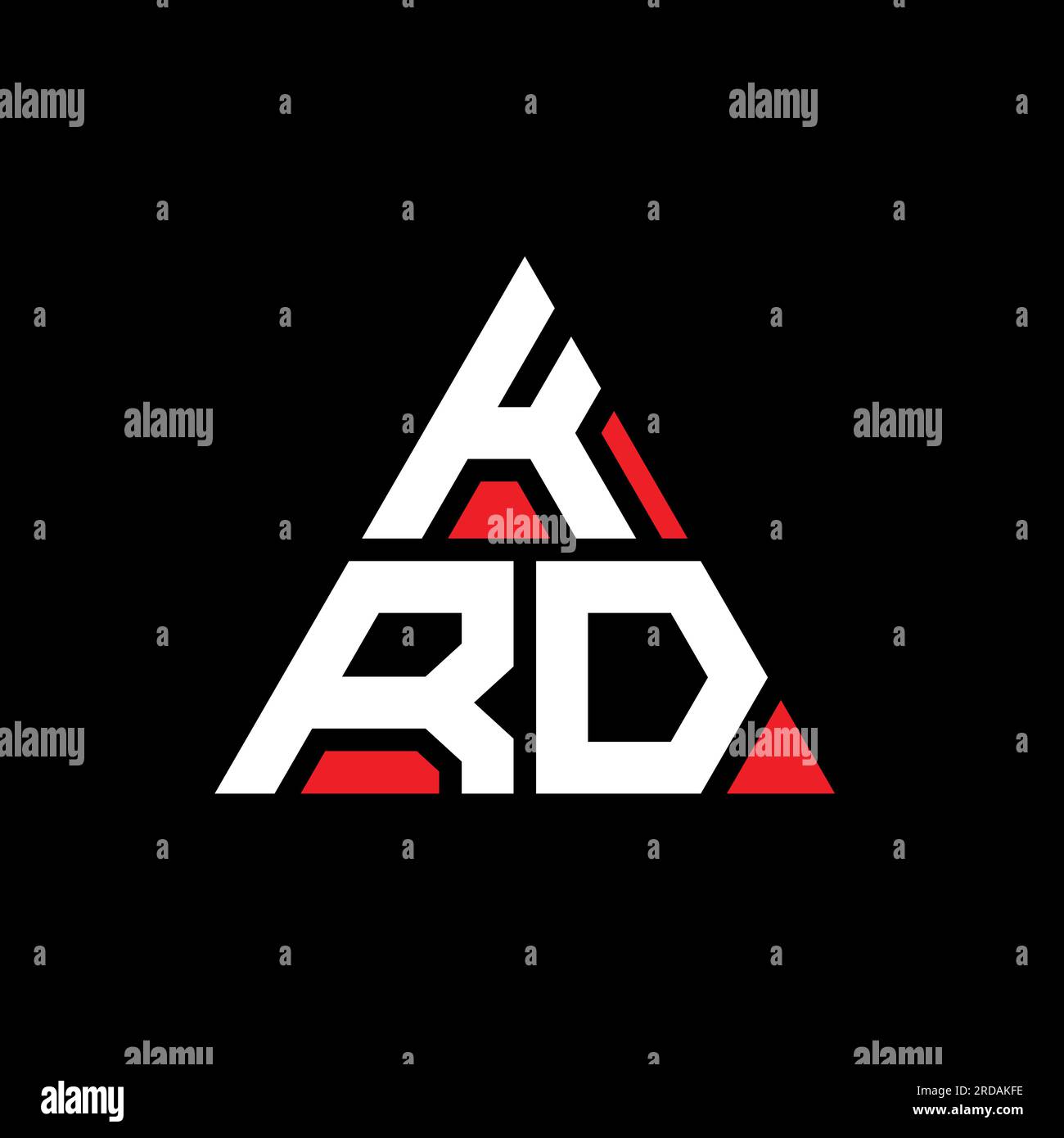 KRD triangle letter logo design with triangle shape. KRD triangle logo ...