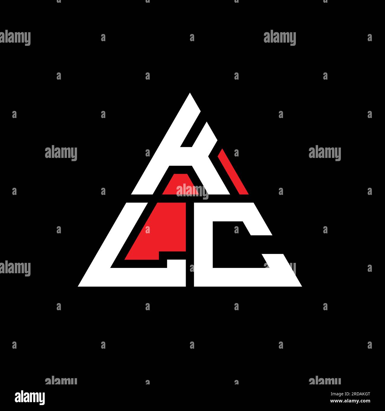 KLC triangle letter logo design with triangle shape. KLC triangle logo ...