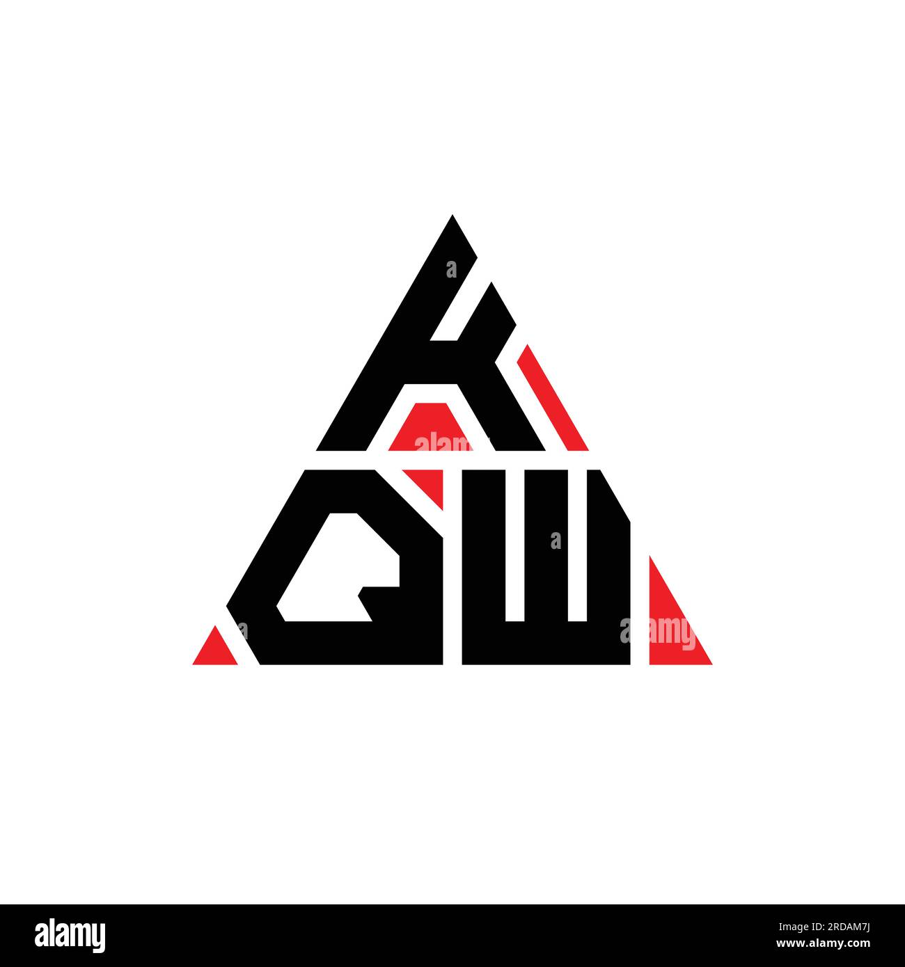 KQW triangle letter logo design with triangle shape. KQW triangle logo design monogram. KQW ...