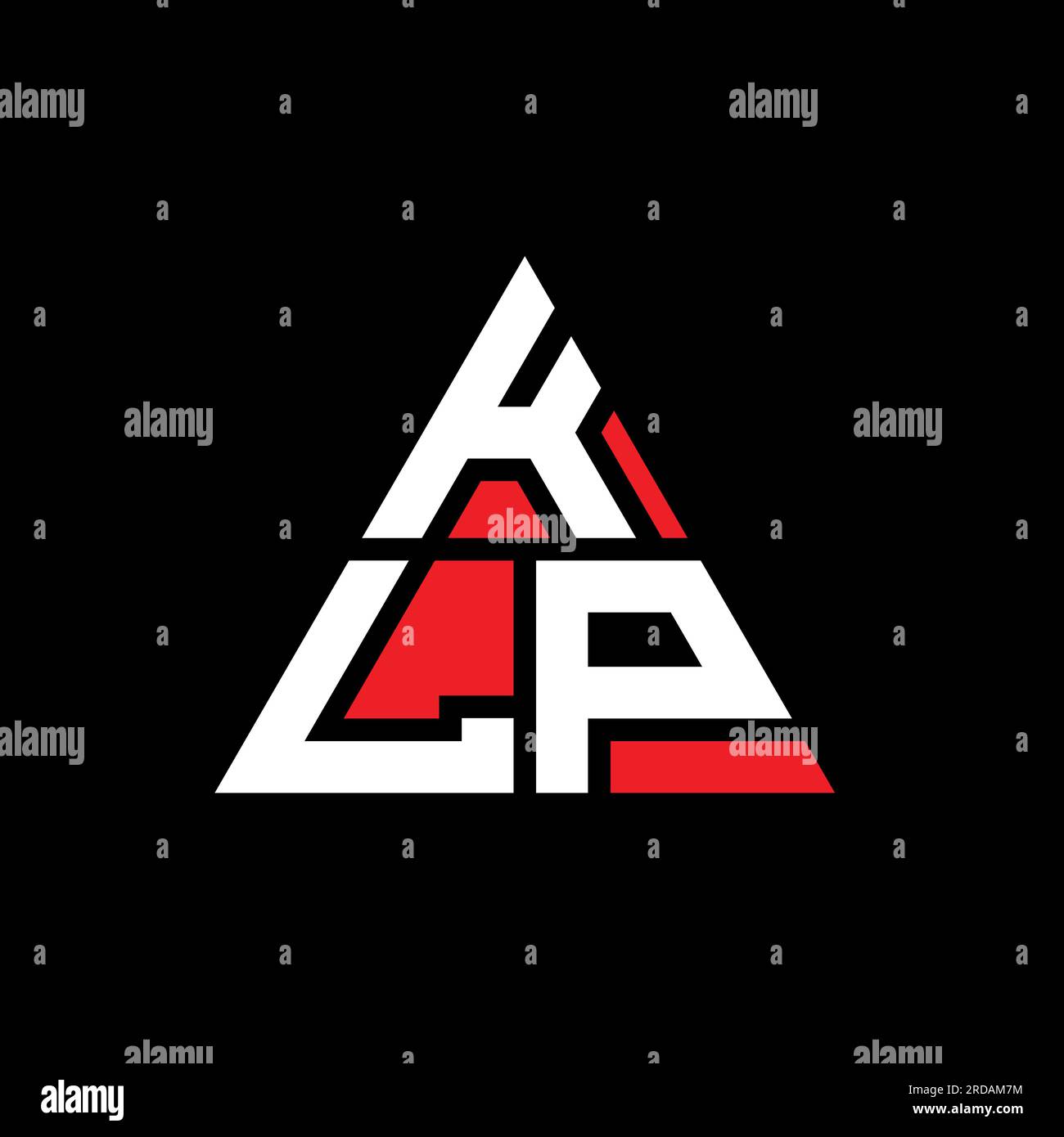 KLP triangle letter logo design with triangle shape. KLP triangle logo ...