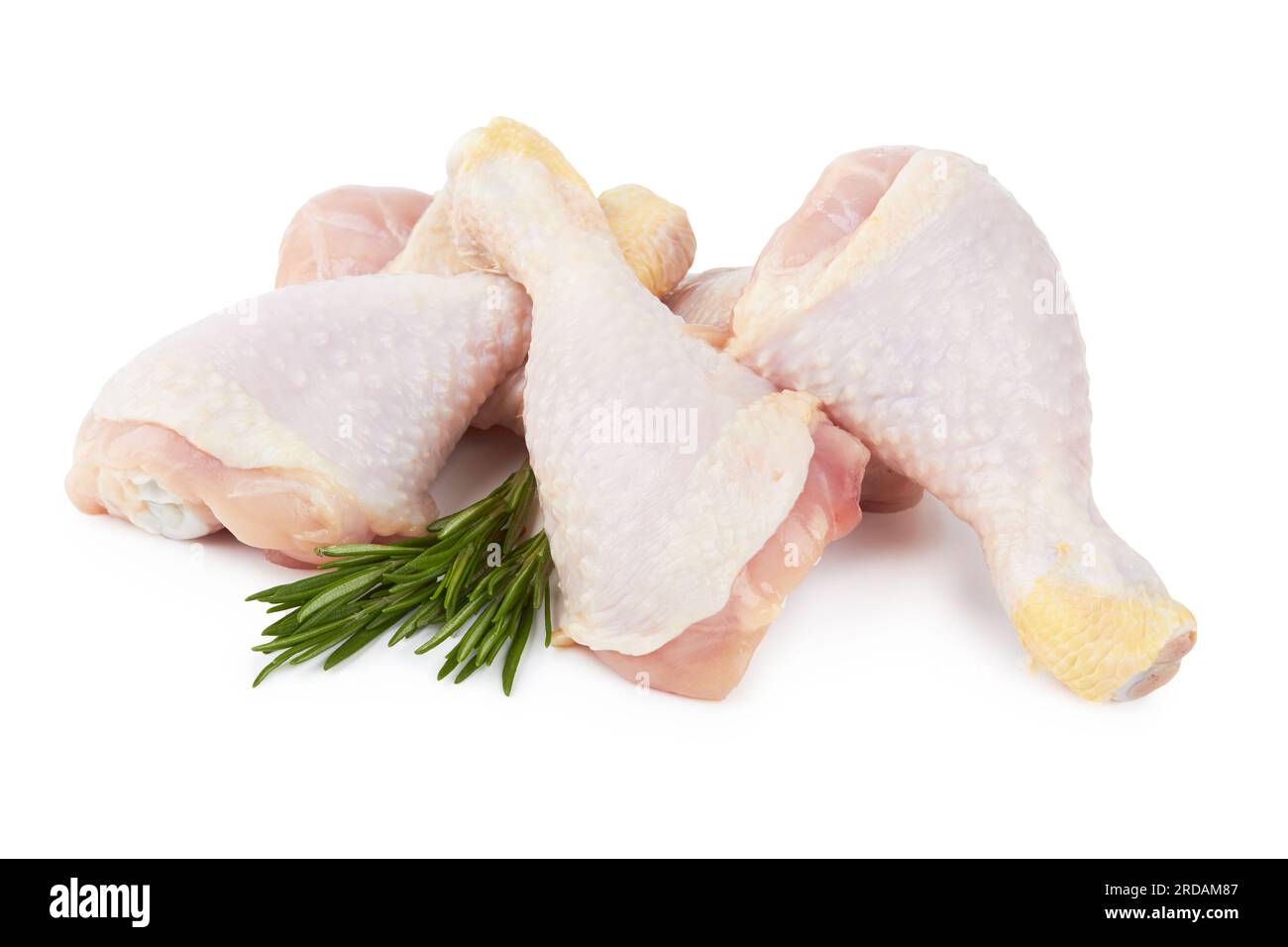 Chicken legs isolated on a white background Stock Photo - Alamy