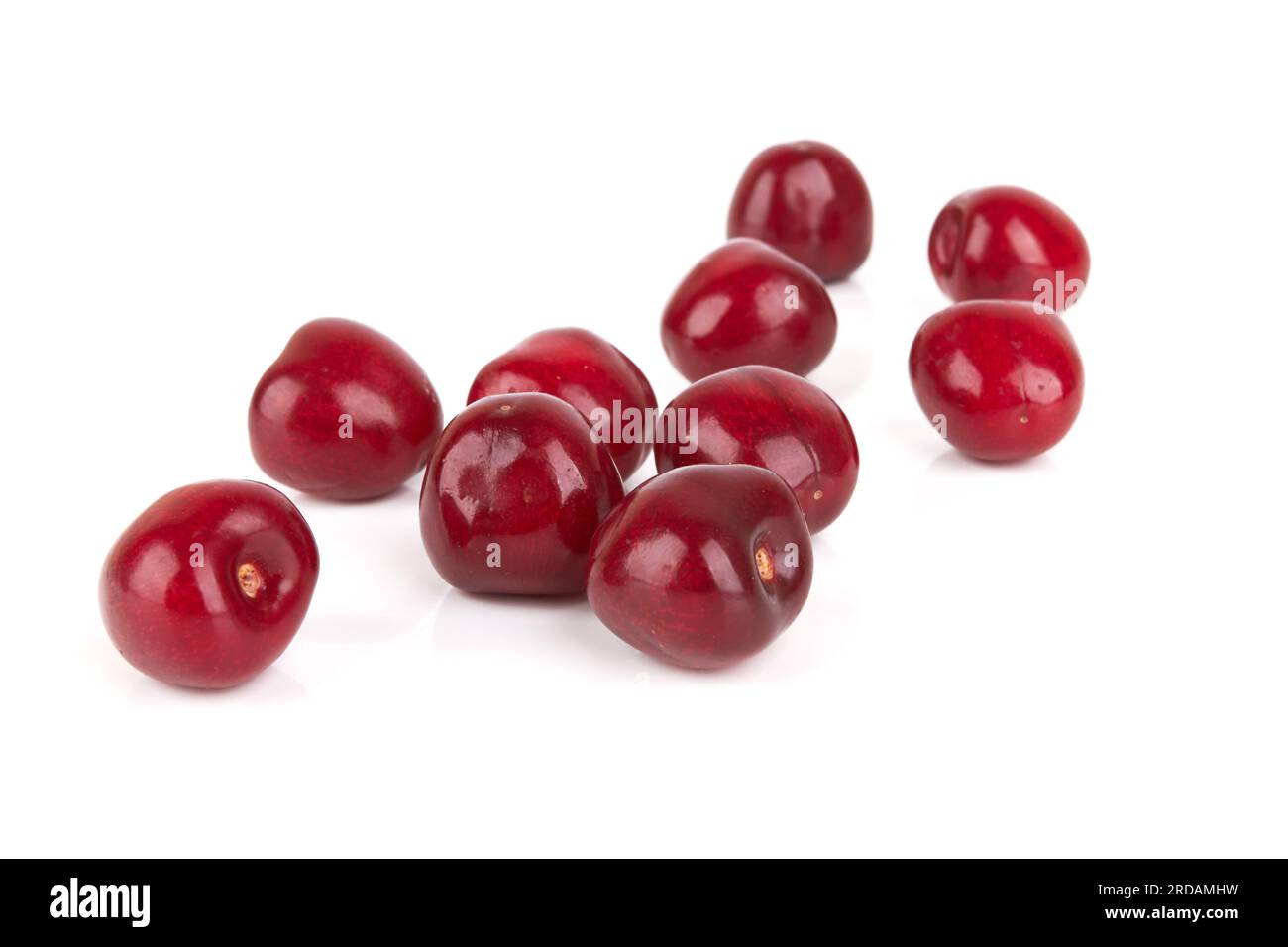 Red sweet cherry isolated on white background Stock Photo - Alamy