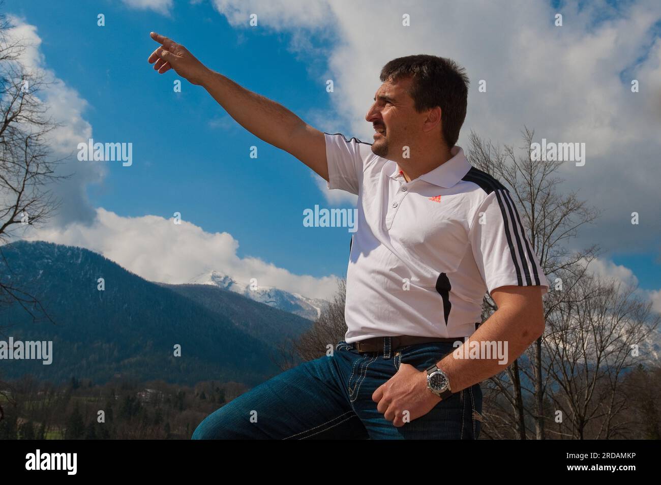 Georg Hackl Privataufnahmen Rodeln Stock Photo - Alamy