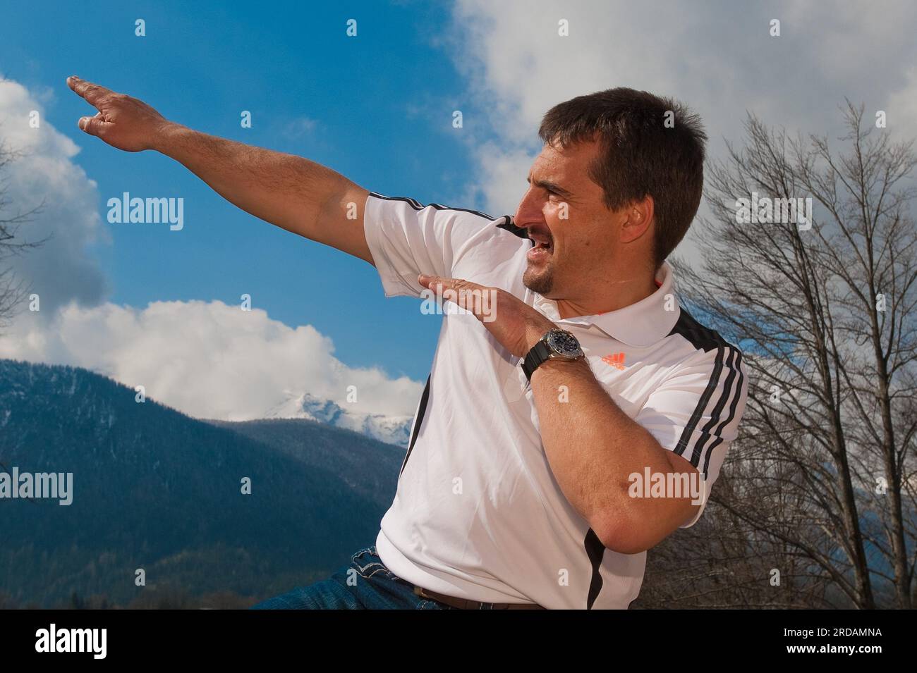 Georg Hackl Privataufnahmen Rodeln Stock Photo - Alamy