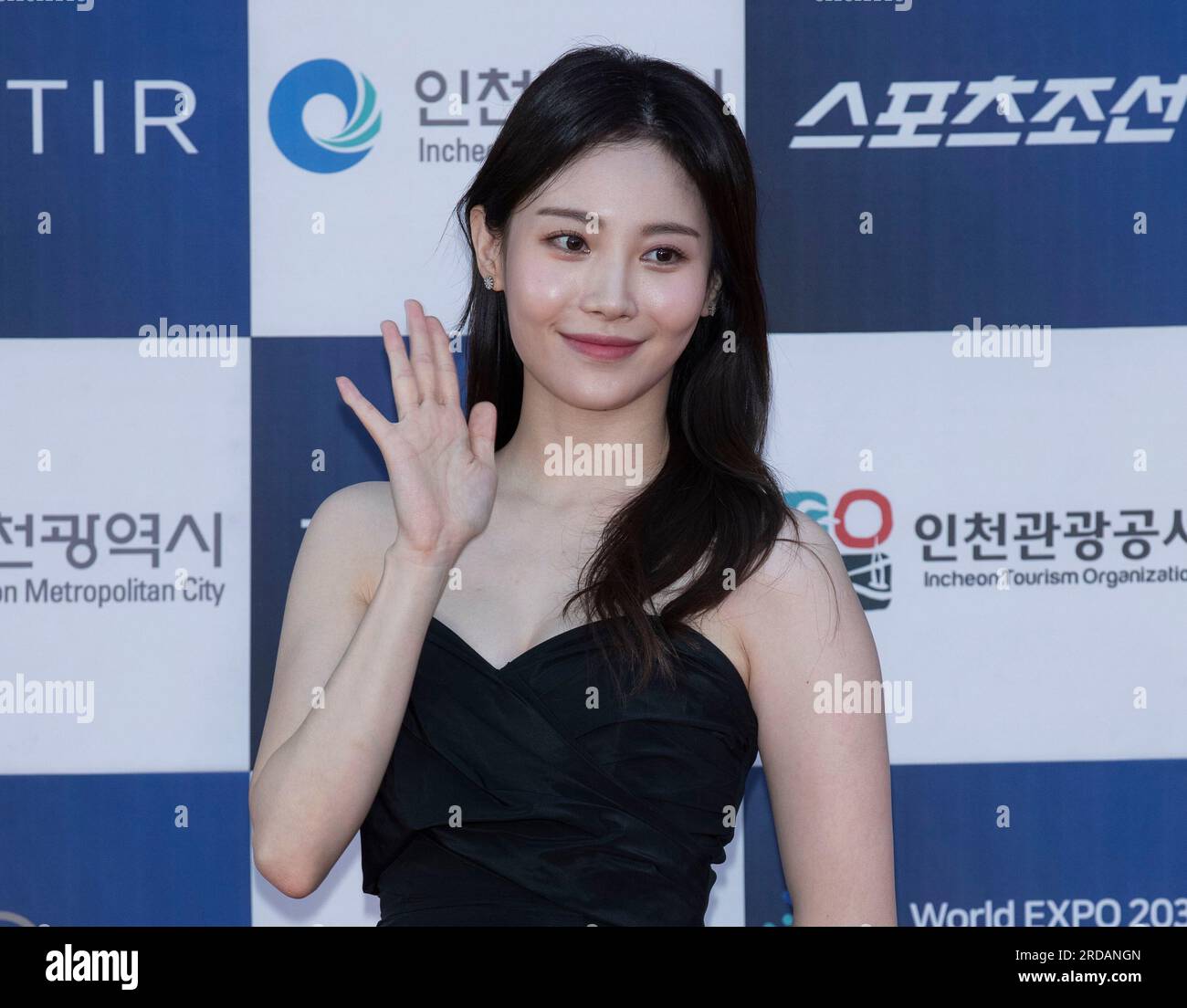 Incheon, South Korea. 19th July, 2023. South Korean actress Yura, former member of K-Pop girl ...