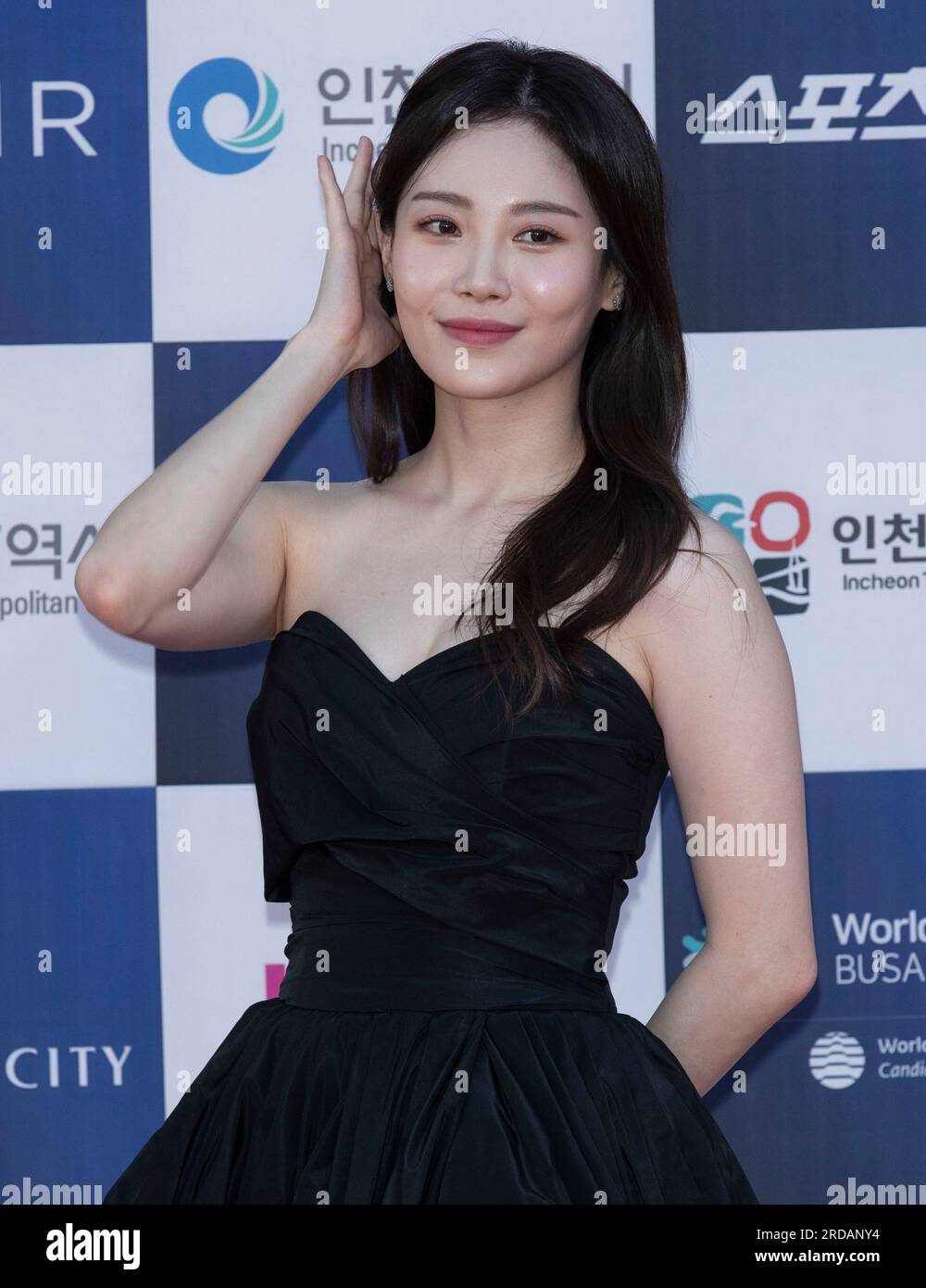 Incheon, South Korea. 19th July, 2023. South Korean actress Yura, former member of K-Pop girl ...