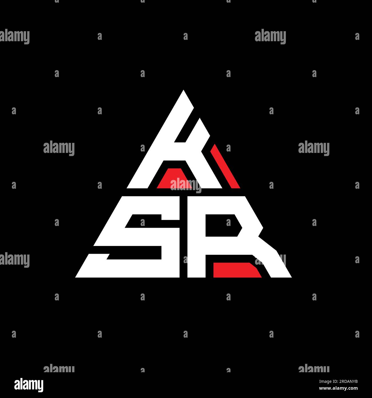 KSR triangle letter logo design with triangle shape. KSR triangle logo ...