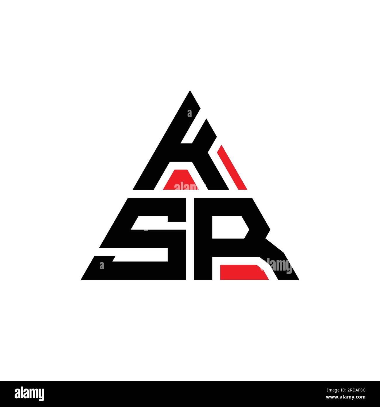 KSR triangle letter logo design with triangle shape. KSR triangle logo design monogram. KSR ...