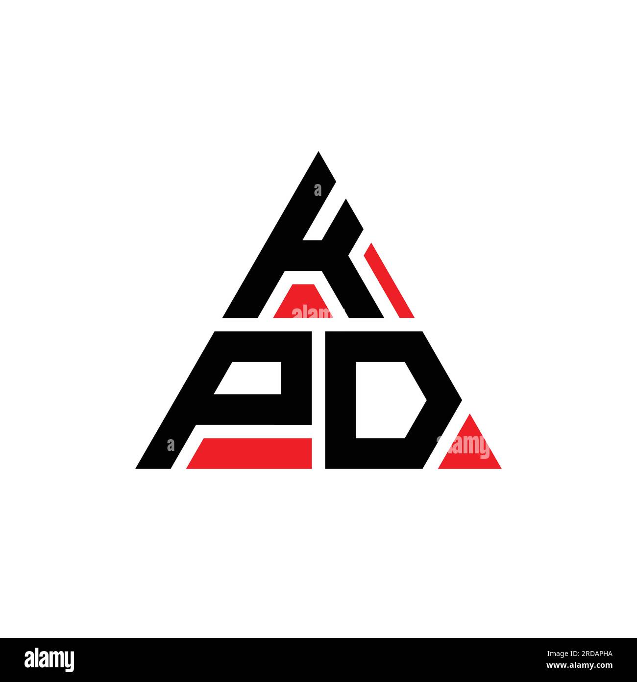 KPD triangle letter logo design with triangle shape. KPD triangle logo design monogram. KPD ...