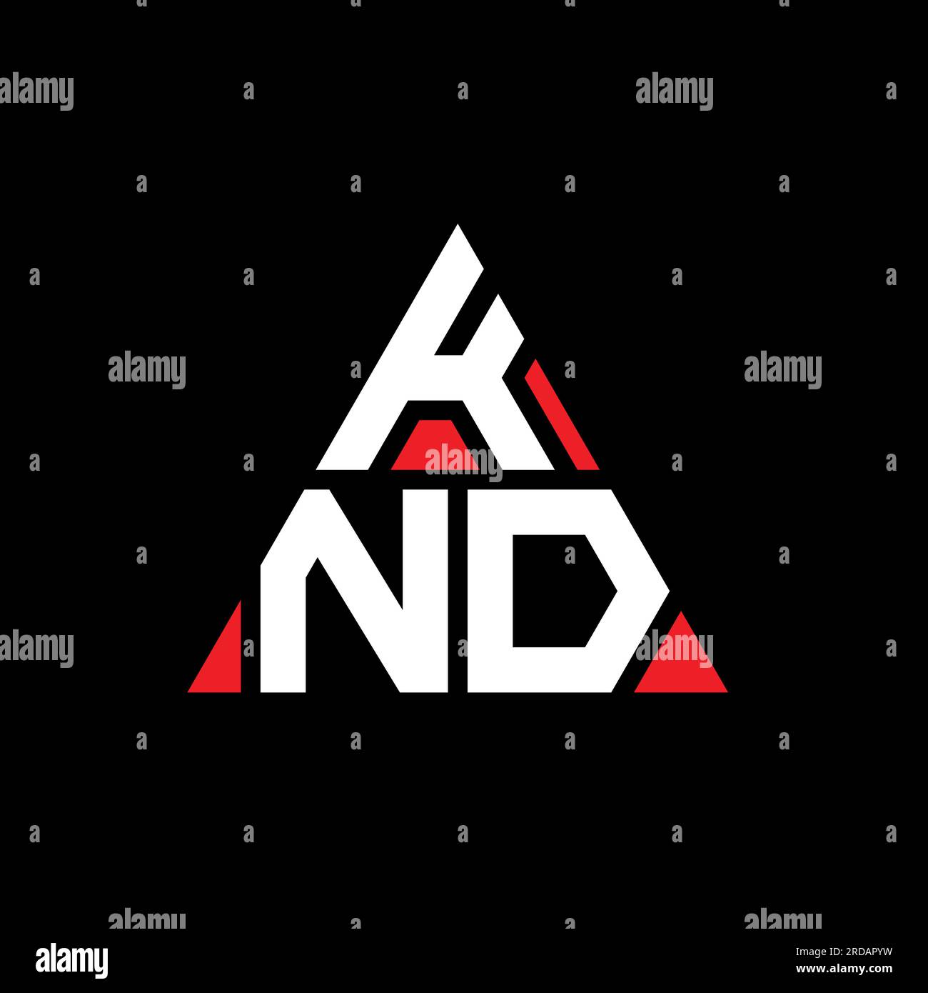 KND triangle letter logo design with triangle shape. KND triangle logo ...
