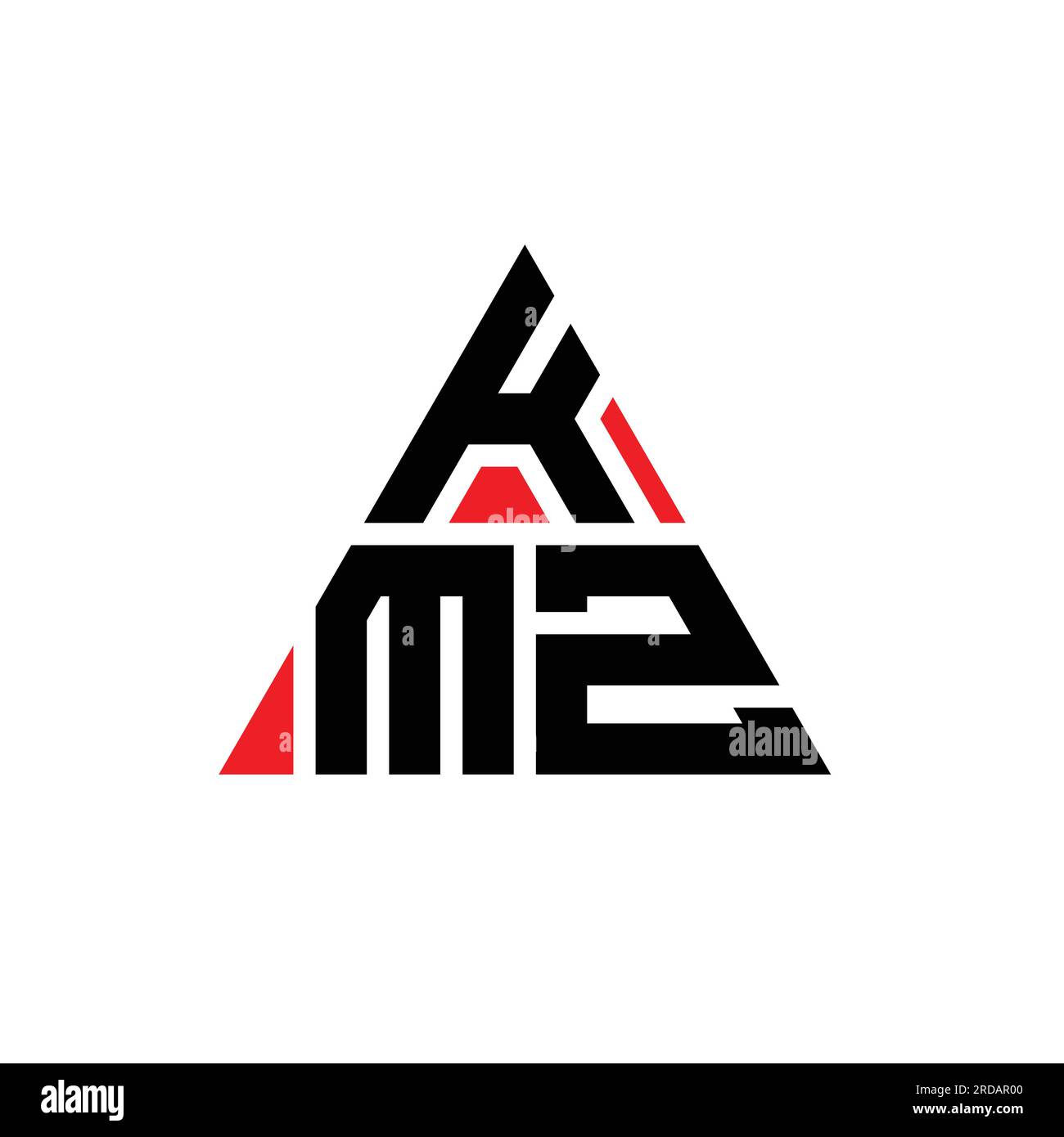 KMZ triangle letter logo design with triangle shape. KMZ triangle logo ...