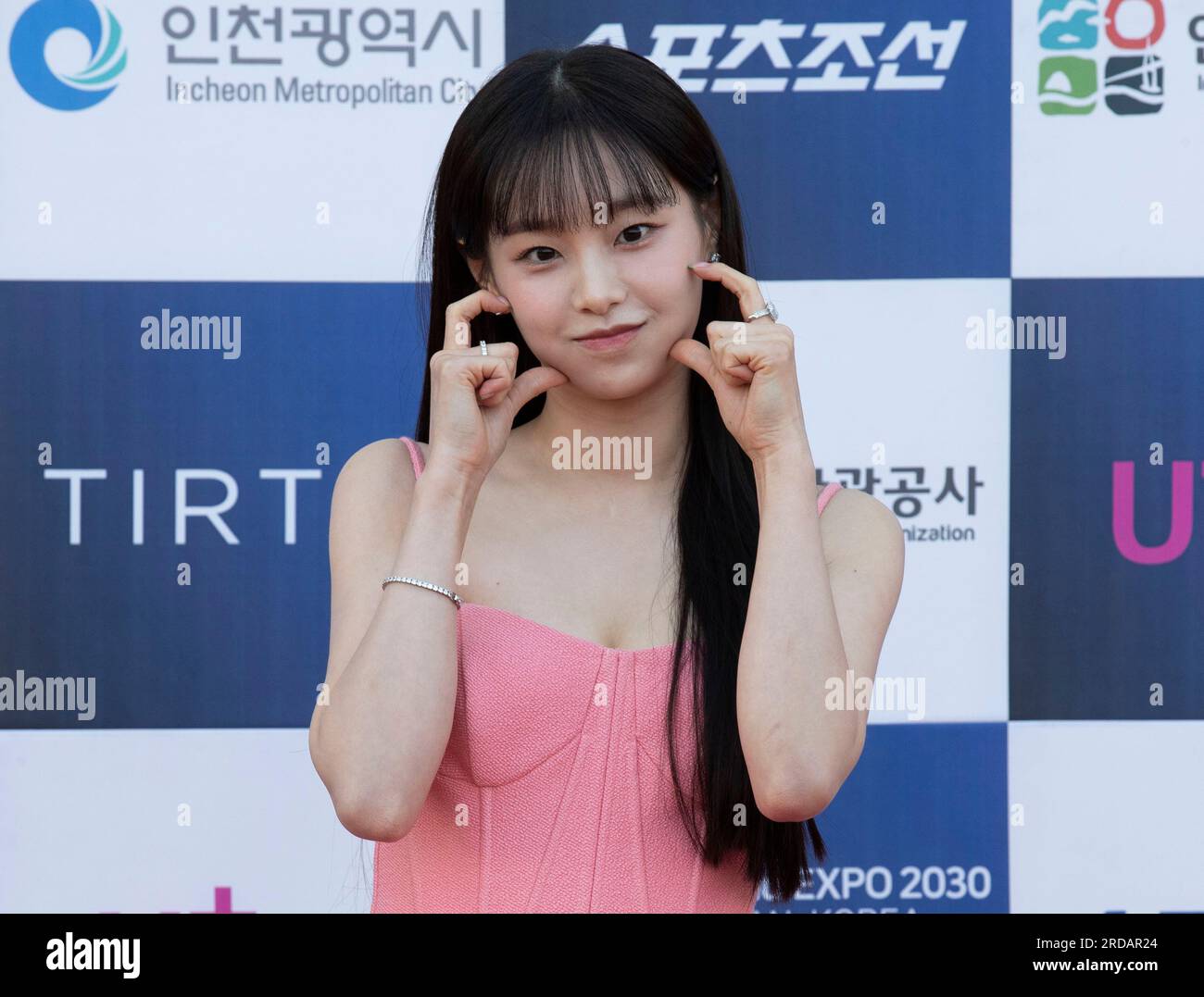 Incheon, South Korea. 19th July, 2023. South Korean actress and singer Chuu (origin name: Kim Ji ...