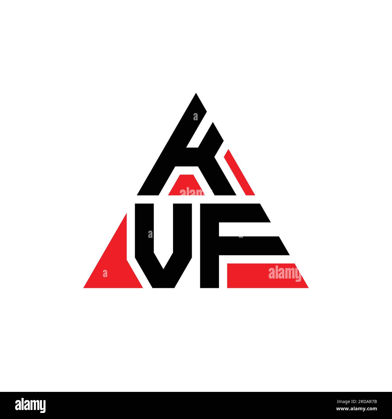 KVF triangle letter logo design with triangle shape. KVF triangle logo ...