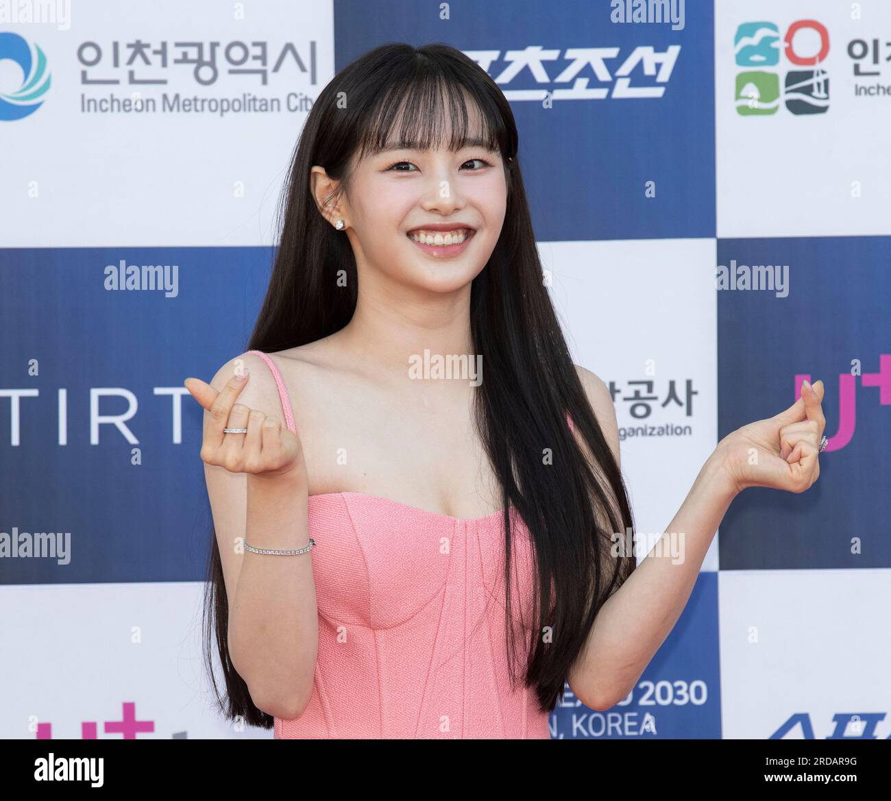 Incheon, South Korea. 19th July, 2023. South Korean actress and singer Chuu (origin name: Kim Ji ...