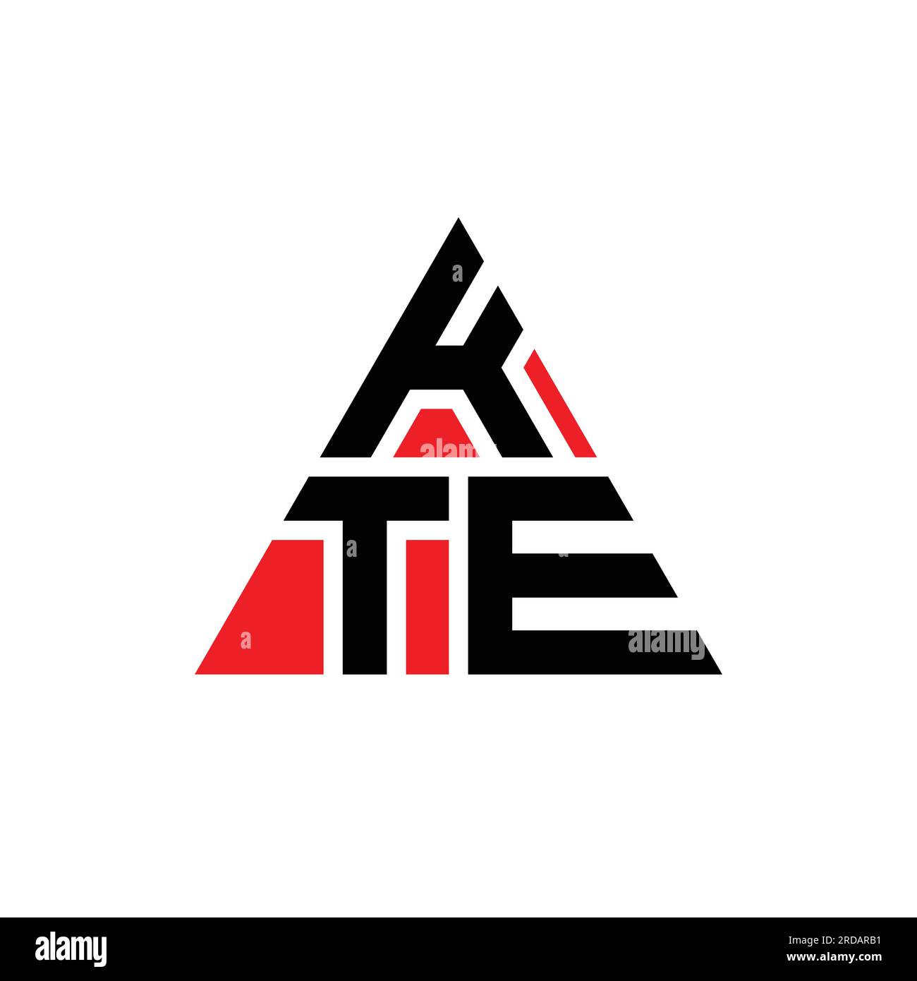 KTE triangle letter logo design with triangle shape. KTE triangle logo ...