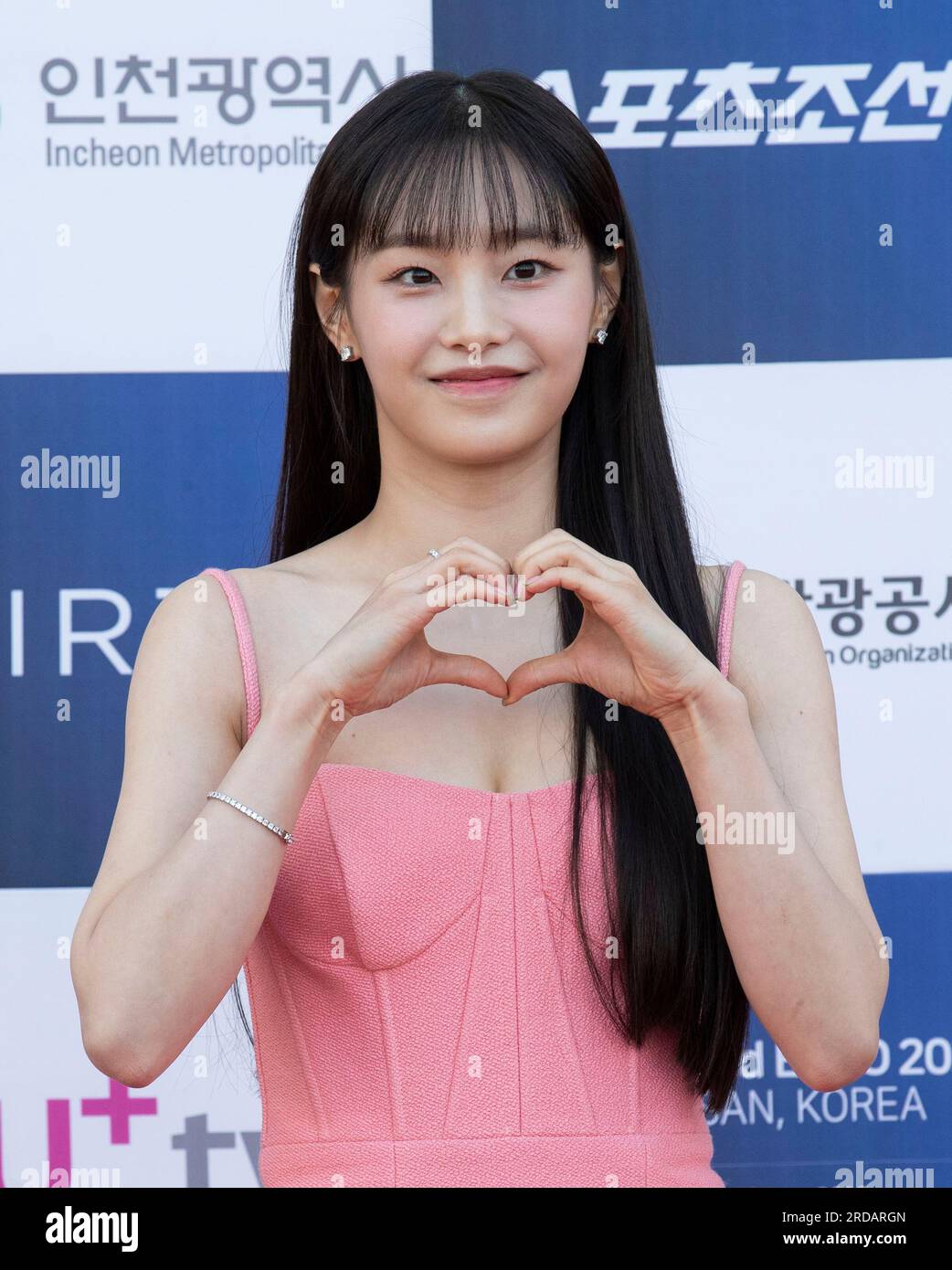 Incheon, South Korea. 19th July, 2023. South Korean actress and singer Chuu (origin name: Kim Ji ...
